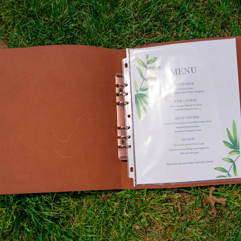 Engraved Menu - Etsy