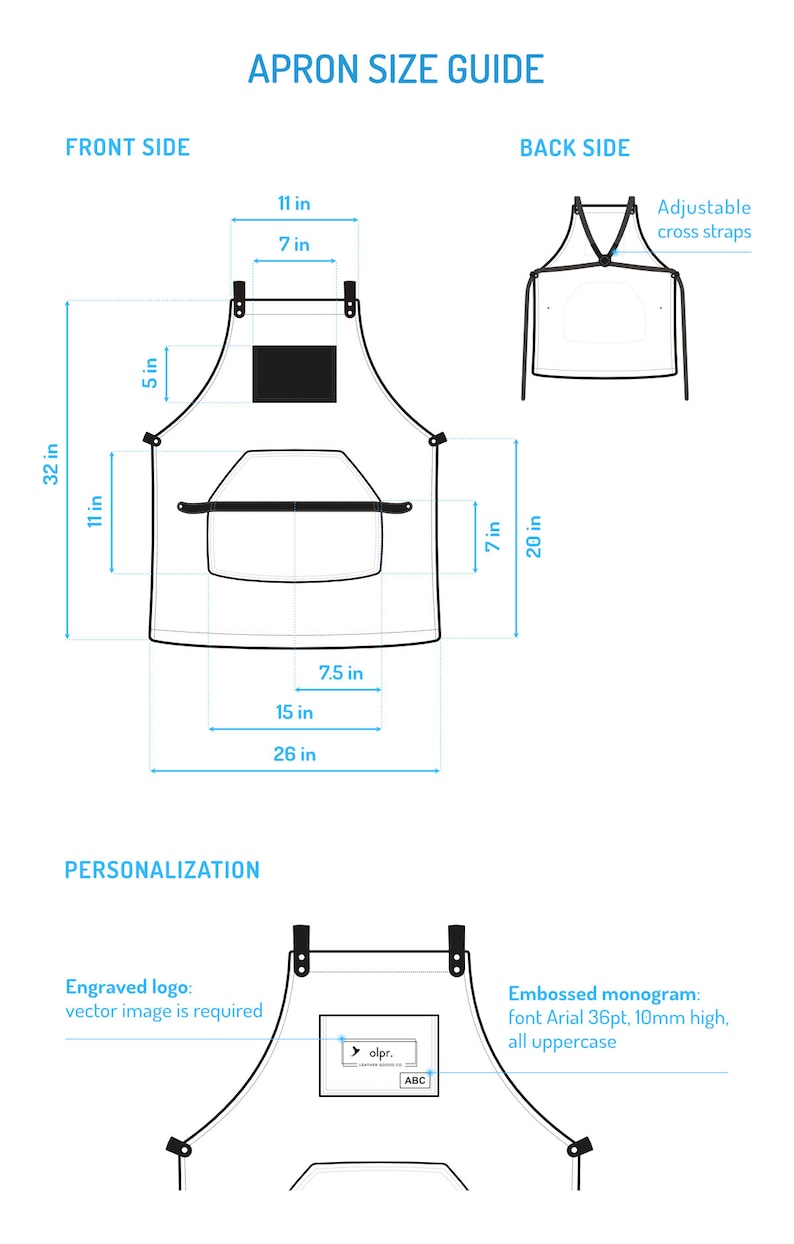 Personalized Waxed Canvas Work Apron, Leather Accents, Mother's Day ...