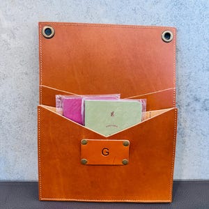 Large Leather Mailbox, Mail Box, Wall Pocket, Office Organizer, Wall ...