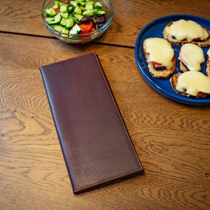 Vintage Trifold Leather Menu / Custom Cafe Bar Menu Book / Engraved ...