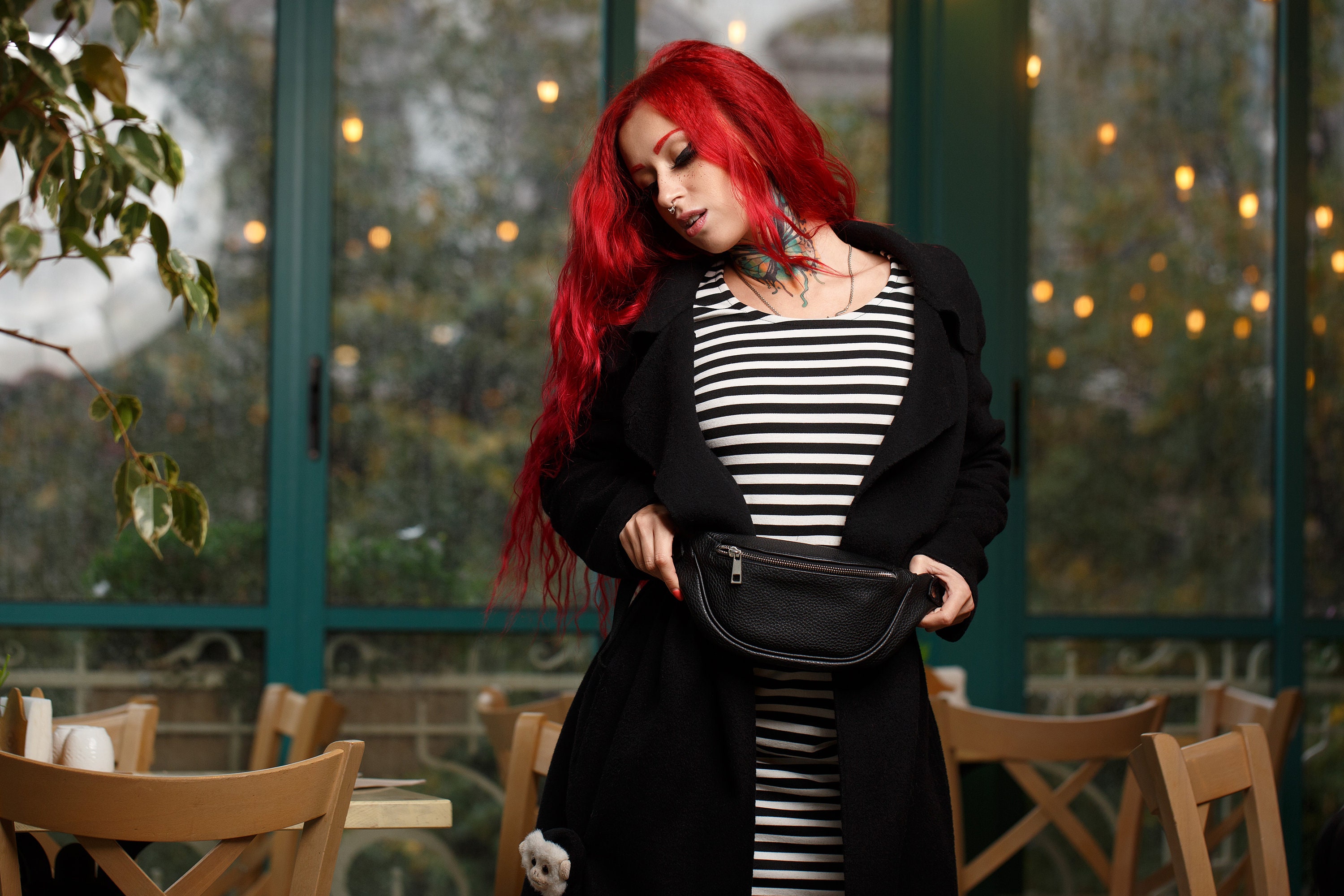 Black Leather Fanny Pack / Leather Unisex Hip Pack / Black | Etsy