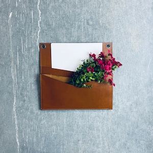 Wall Mount Mail Sorter, Hanging Storage Organizer, Olpr Leather Mail ...