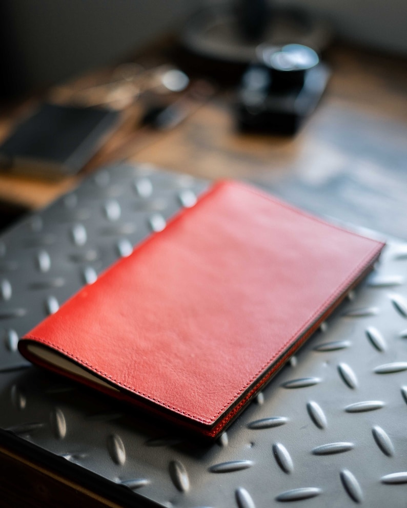 Red Refillable Moleskine Cover Red Leather Journal Cover | Etsy