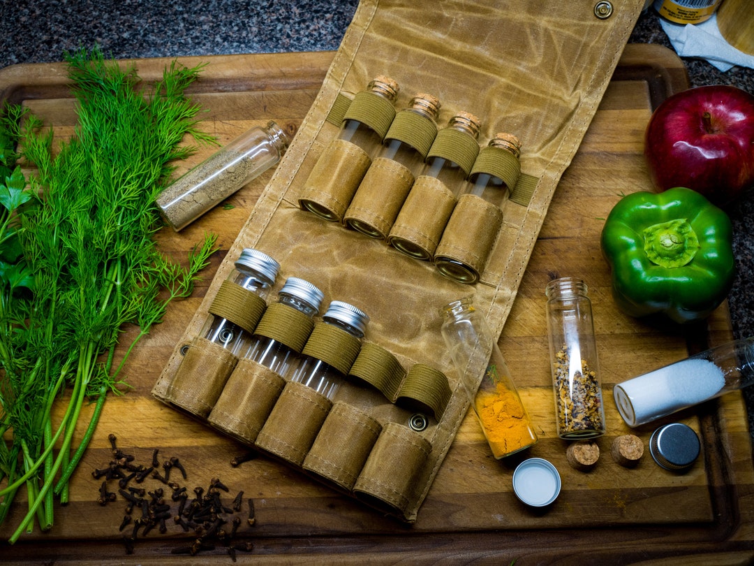 Bushcraft Spice Kit, Camel Canvas Spice Pouch, Spice Bag, Seasoning ...