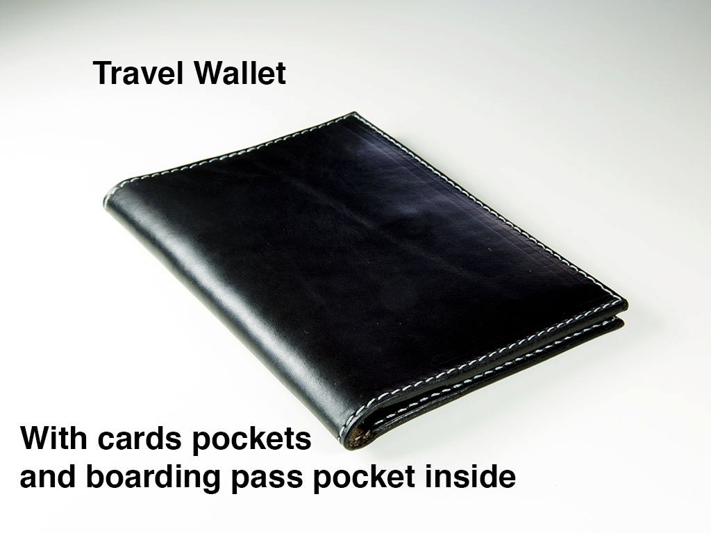 Leather Travel Wallet Personalized Passport Wallet Travel | Etsy