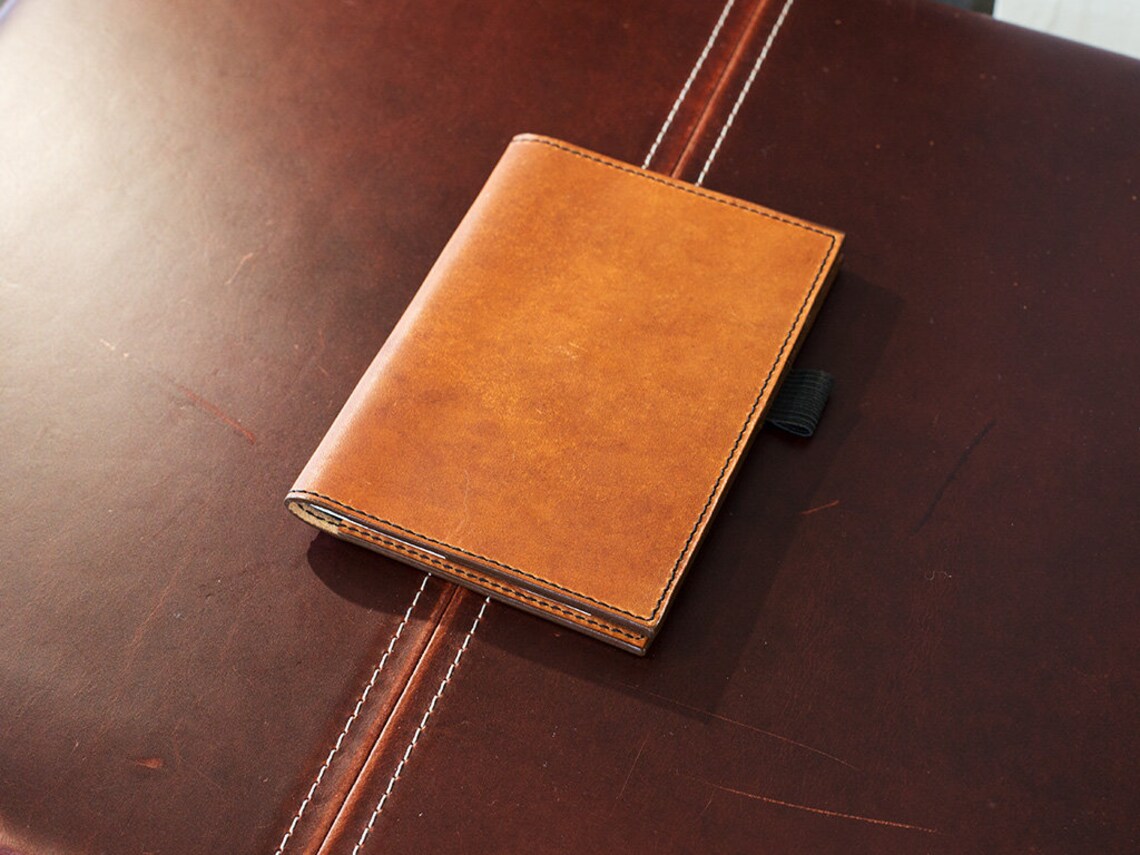 Leather Journal Case With Pockets and Pen Holder Pocket - Etsy