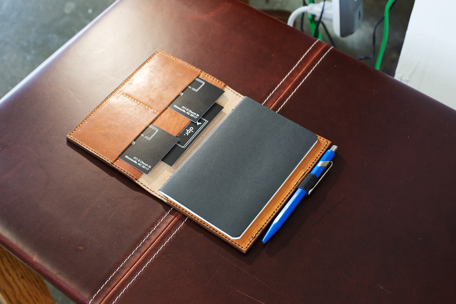 Leather Journal Case With Pockets and Pen Holder Pocket - Etsy