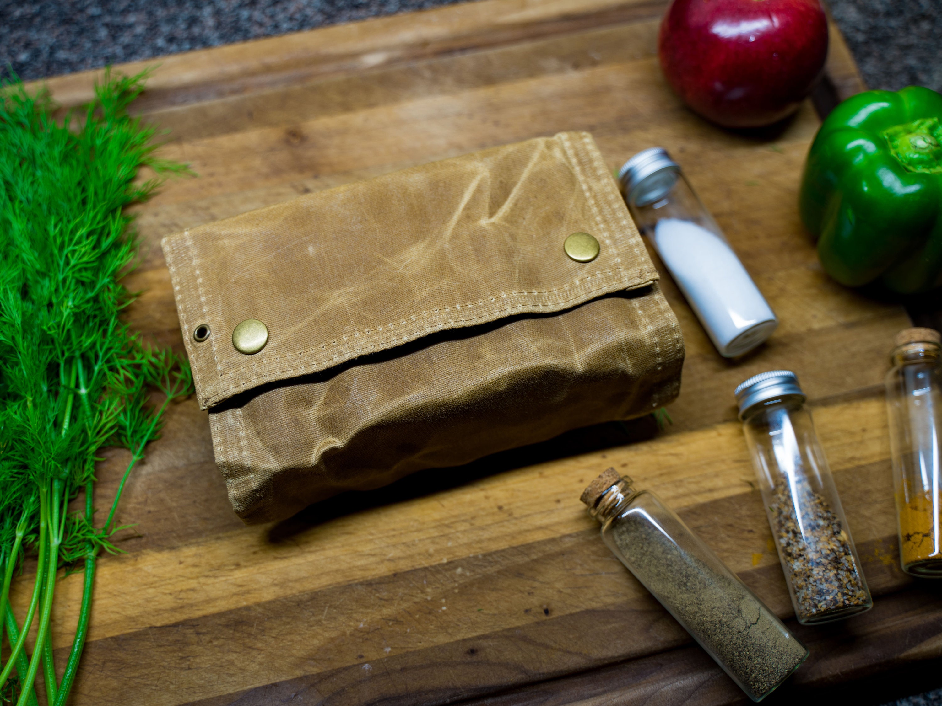 Personalized Waxed Canvas Spice Kit: Camping, Hiking, Traveling ...