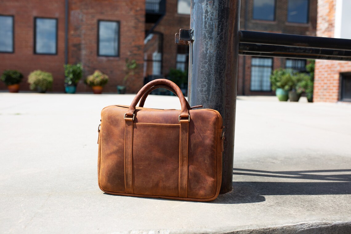 Macbook Case / Leather Laptop Bag / Computer Briefcase / - Etsy