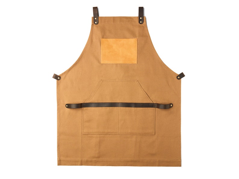 Leather Apron With Logo, Barista, Bartender, Kitchen Apron for Men ...