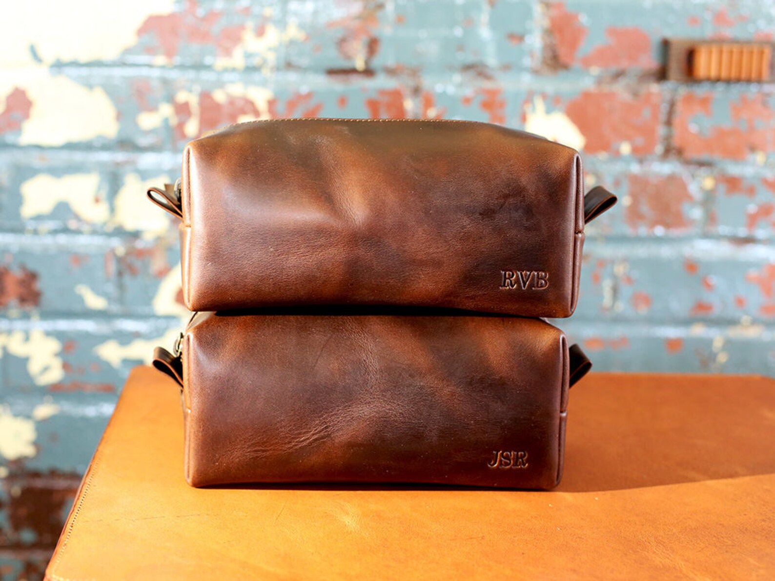 Leather Dopp Kit, Men's Black Leather Travel Kit, Toiletry Bag, Leather ...