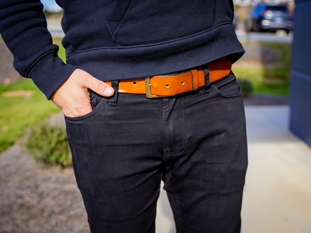 Men's Handmade Full Grain Natural Leather Belt, Men's Leather Belt ...