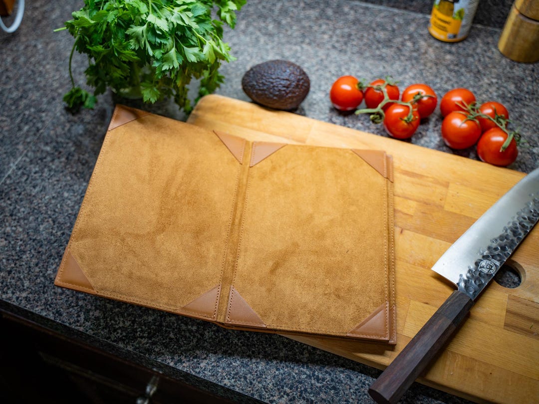 Vintage Leather Hard Menu 4 View - Whiskey, Hardcover Menu, Menu Folder ...