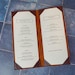 Leather Bifold Menu, Chestnut Menu Book, Engraved Logo Restaurant Menu ...