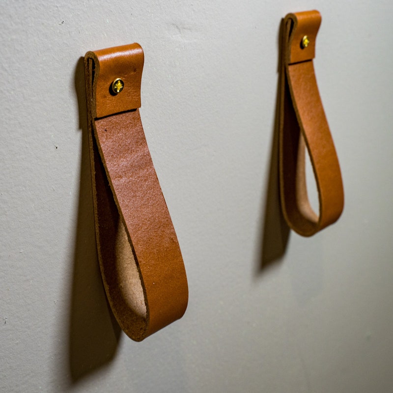 Leather Hanging Hooks - Etsy