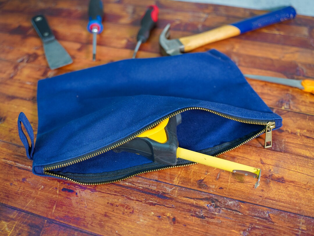 Men Tool Pouch, Handmade Canvas Tool Case, 4 Colors, Free ...