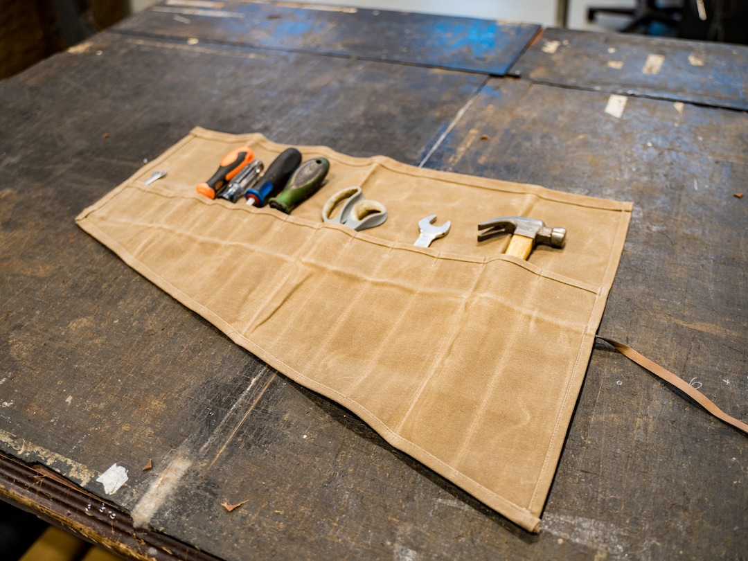 Canvas Tool Kit, Tool Roll, Embossed Tool Organizer, Tool Pouch 14 ...