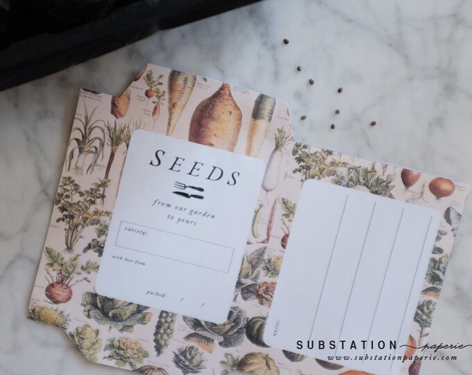 Seed Packet Template DIY Printable Seed Packet Homegrown Seeds Farm to ...
