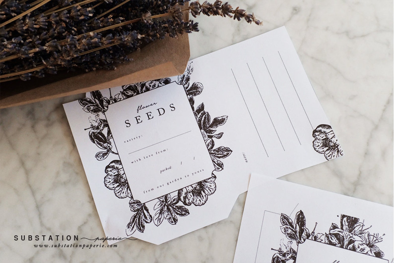 Flower Seed Packet Template DIY Printable Seed Packet - Etsy