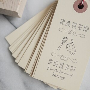 Personalized Baking Label Gift Tag Custom Stamp Cooking Rubber Stamp ...