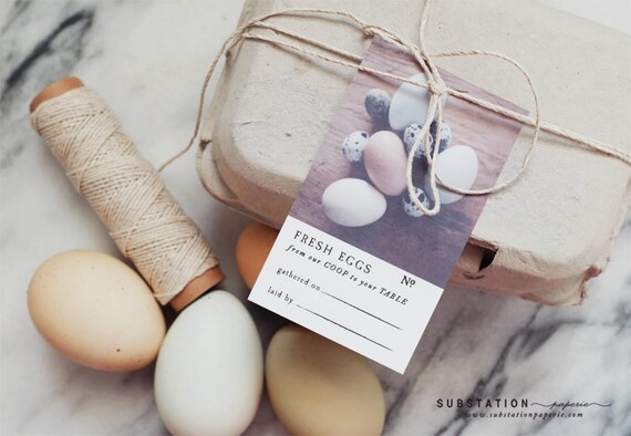 Items similar to Egg Carton Tags - Fresh Eggs - Farm Fresh Egg Labels ...