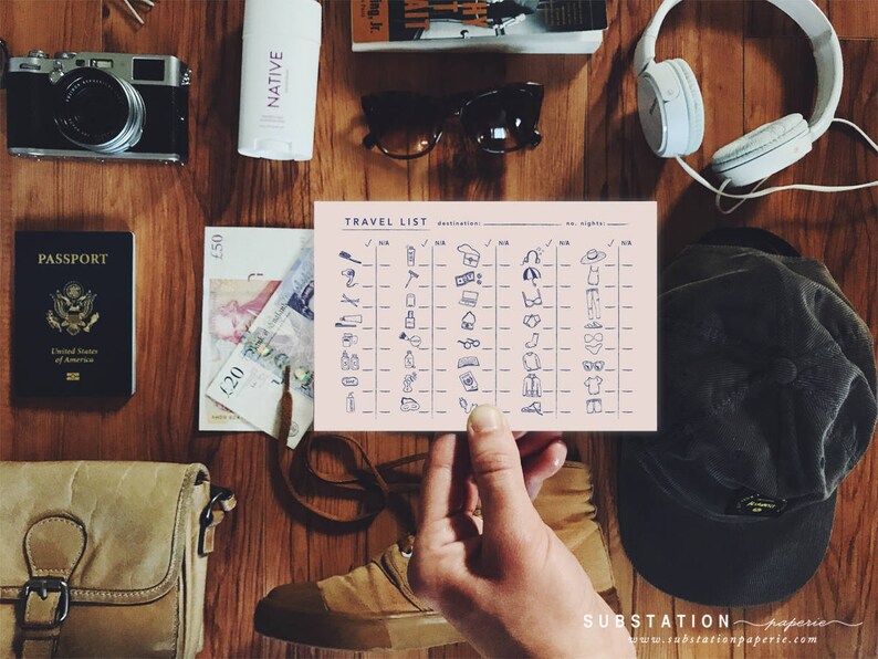 Travel Notepad - Packing List - Travel Checklist - Gift - Adventure ...