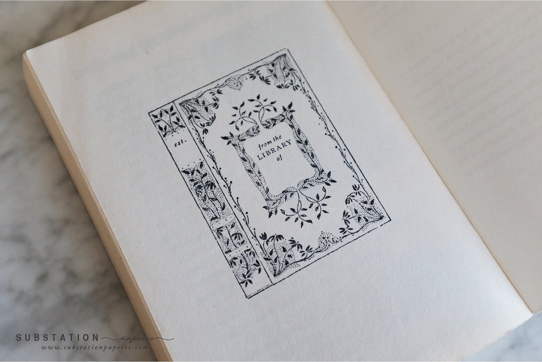 Library Rubber Stamp - From the Library of Stamp - Books - Ex Libris ...