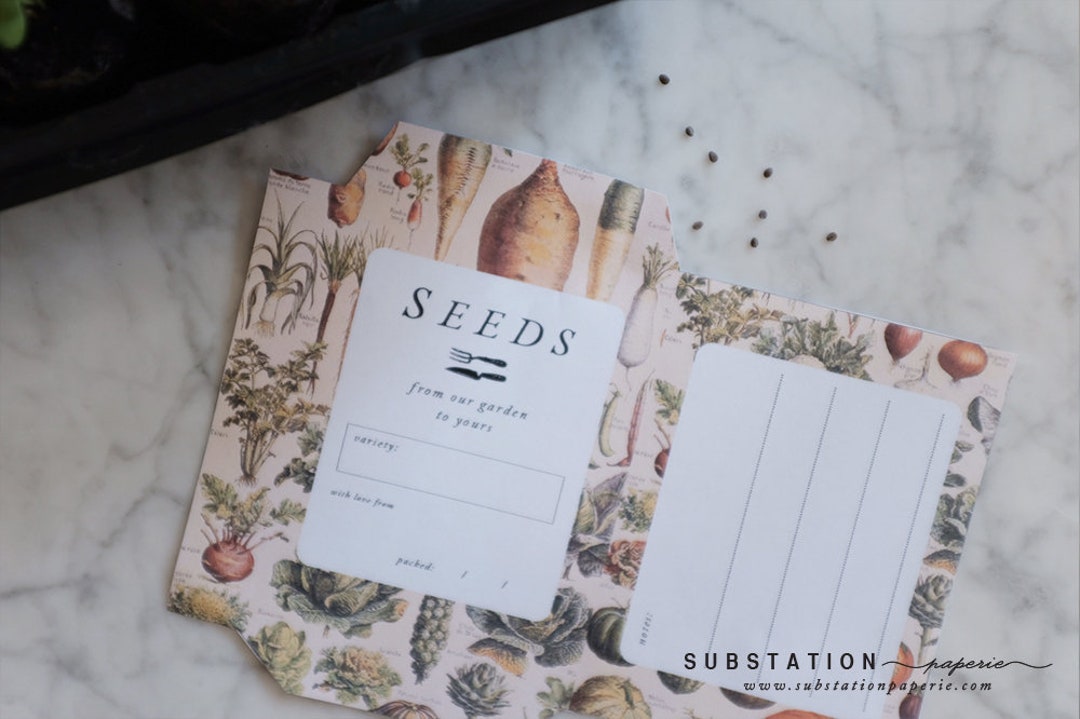 Seed Packet Template DIY Printable Seed Packet Homegrown Seeds Farm to ...