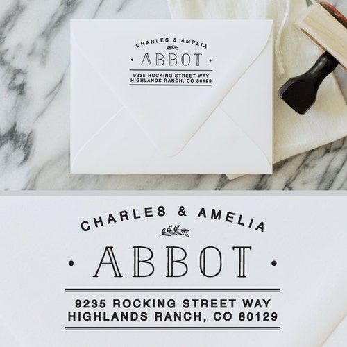 Custom Return Address Stamp Wedding and Housewarming - Etsy