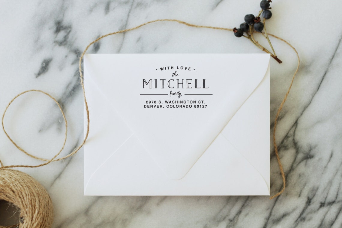 Return Address Stamp Wedding Invitation Stamp Personalized - Etsy
