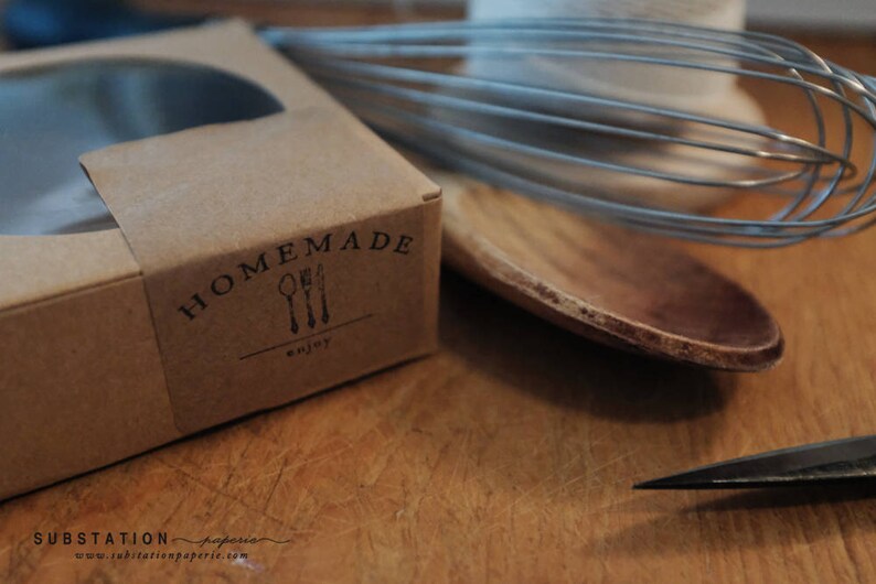 Homemade Stamp - Baked With Love - Bake Sale - Cooking - Rubber Stamp ...