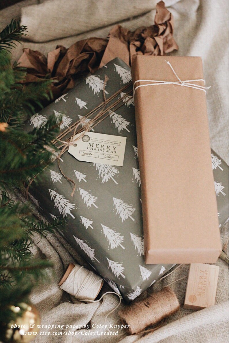 Christmas Gift Tag RUBBER STAMP Merry Christmas Gift Tags - Etsy