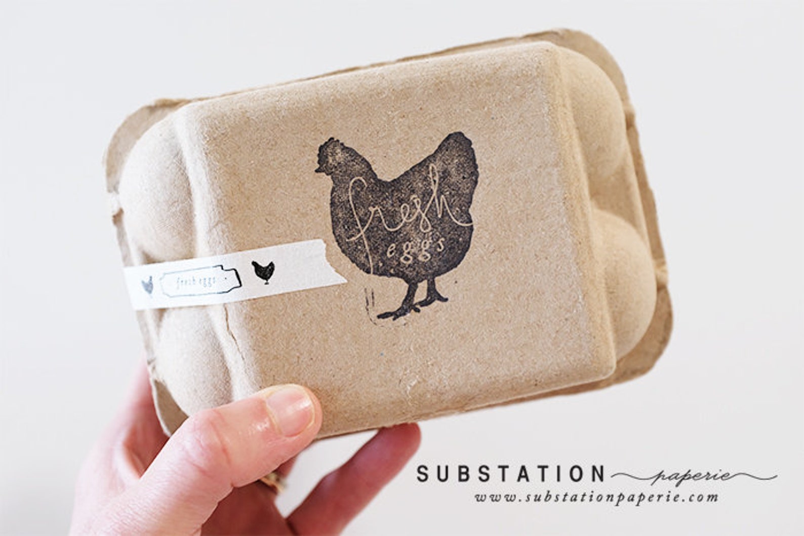 Chicken Stamp Fresh Eggs Rubber Stamp Egg Carton Stamp - Etsy