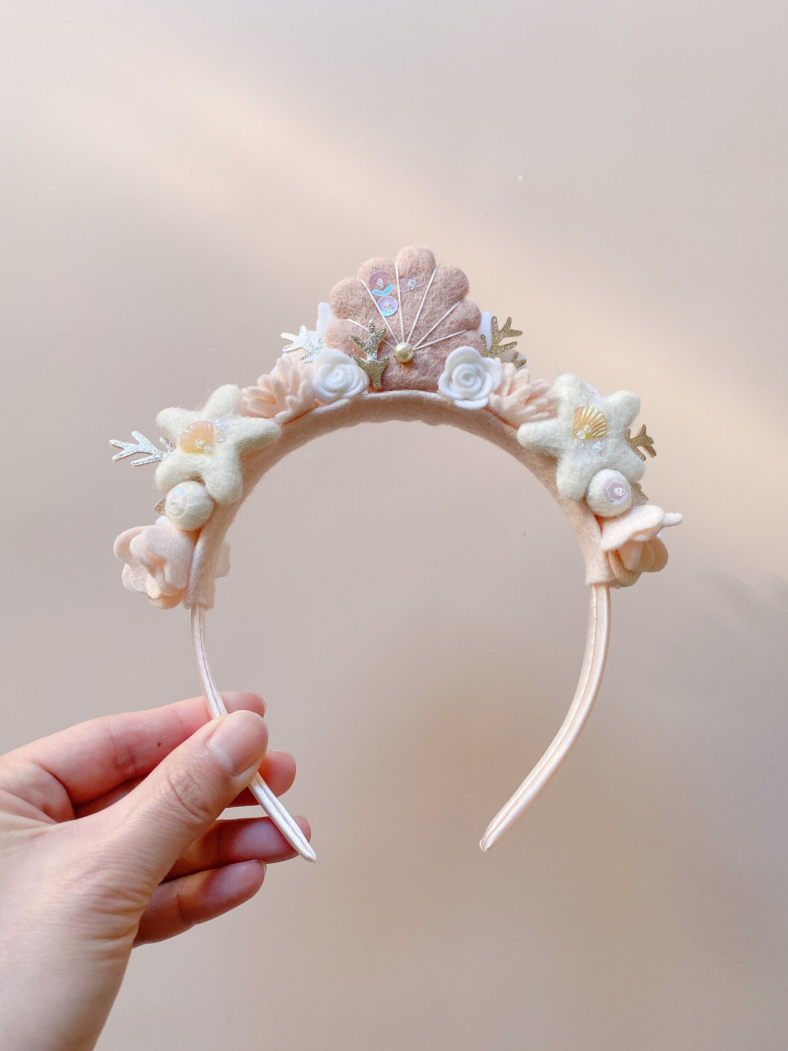 Mermaid Headband, Seafoam Seashell, Mermaid Crown, Dress up Headband - Etsy