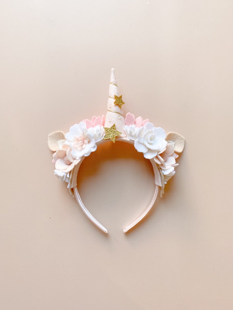 Unicorn Headband, Pink Unicorn Headband, Unicorn Crown, Handmade Felt ...