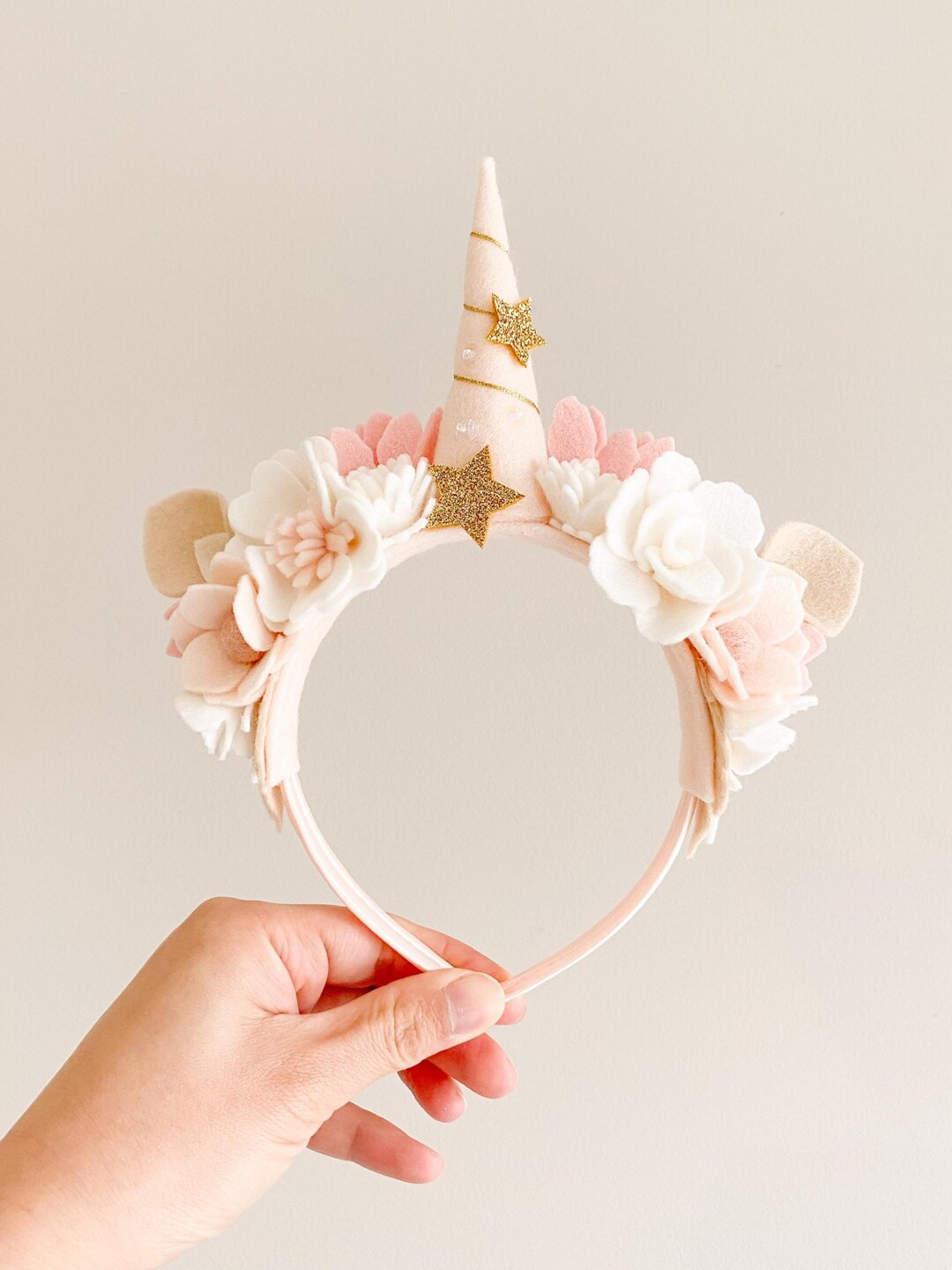 Unicorn Headband, Pink Unicorn Headband, Unicorn Crown, Handmade Felt ...
