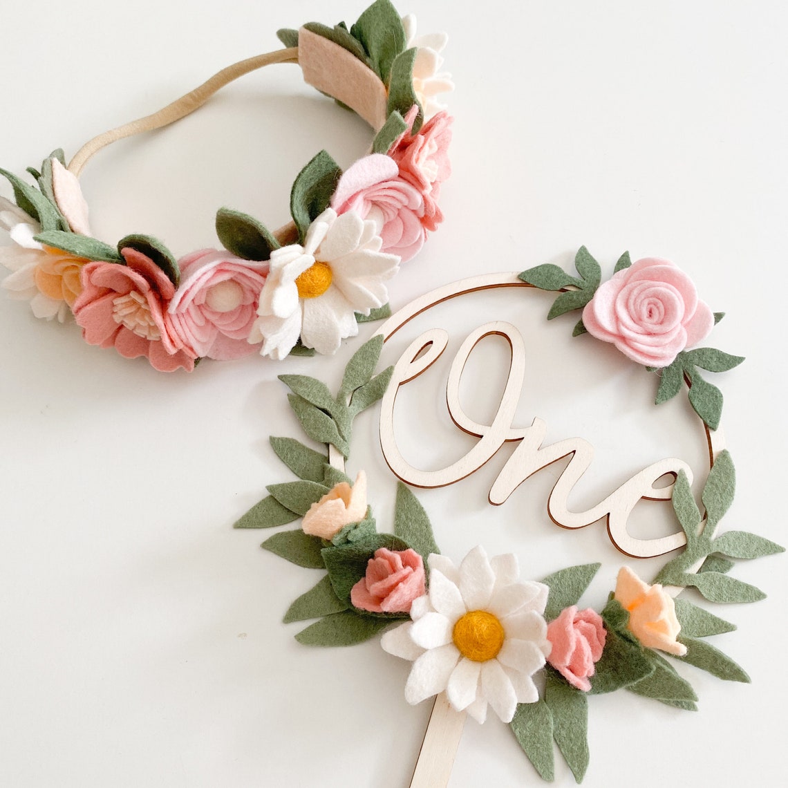 Spring Daisy Felt Flower Crown, Pastel Headband - Etsy