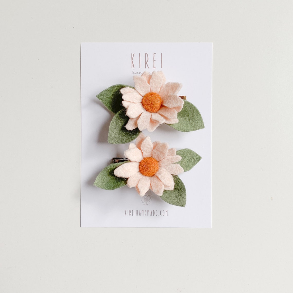 Daisy Felt Flower Headband or Hair Clip Neutral Colours - Etsy