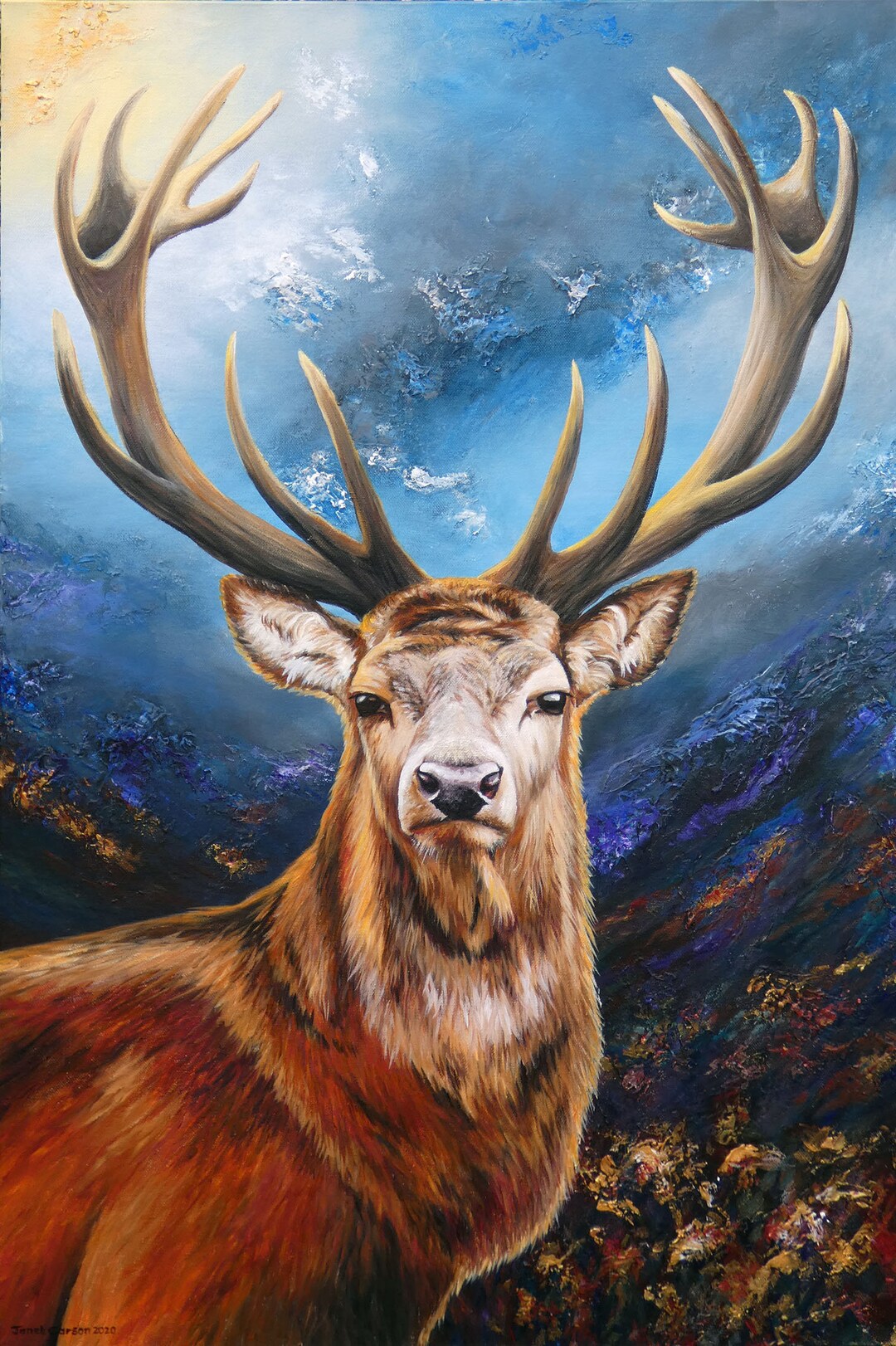 Red Deer Stag Print, limited Edition of 100 Scottish Wildlife, Deer ...