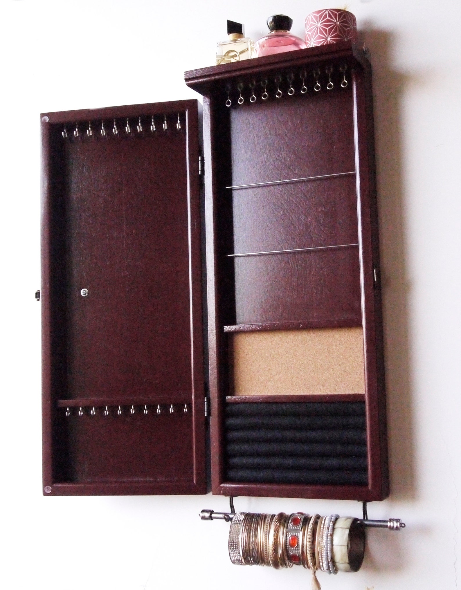 Jewelry Cabinet/ Armoire / Earring Display/ Vertical Jewelry Storage ...