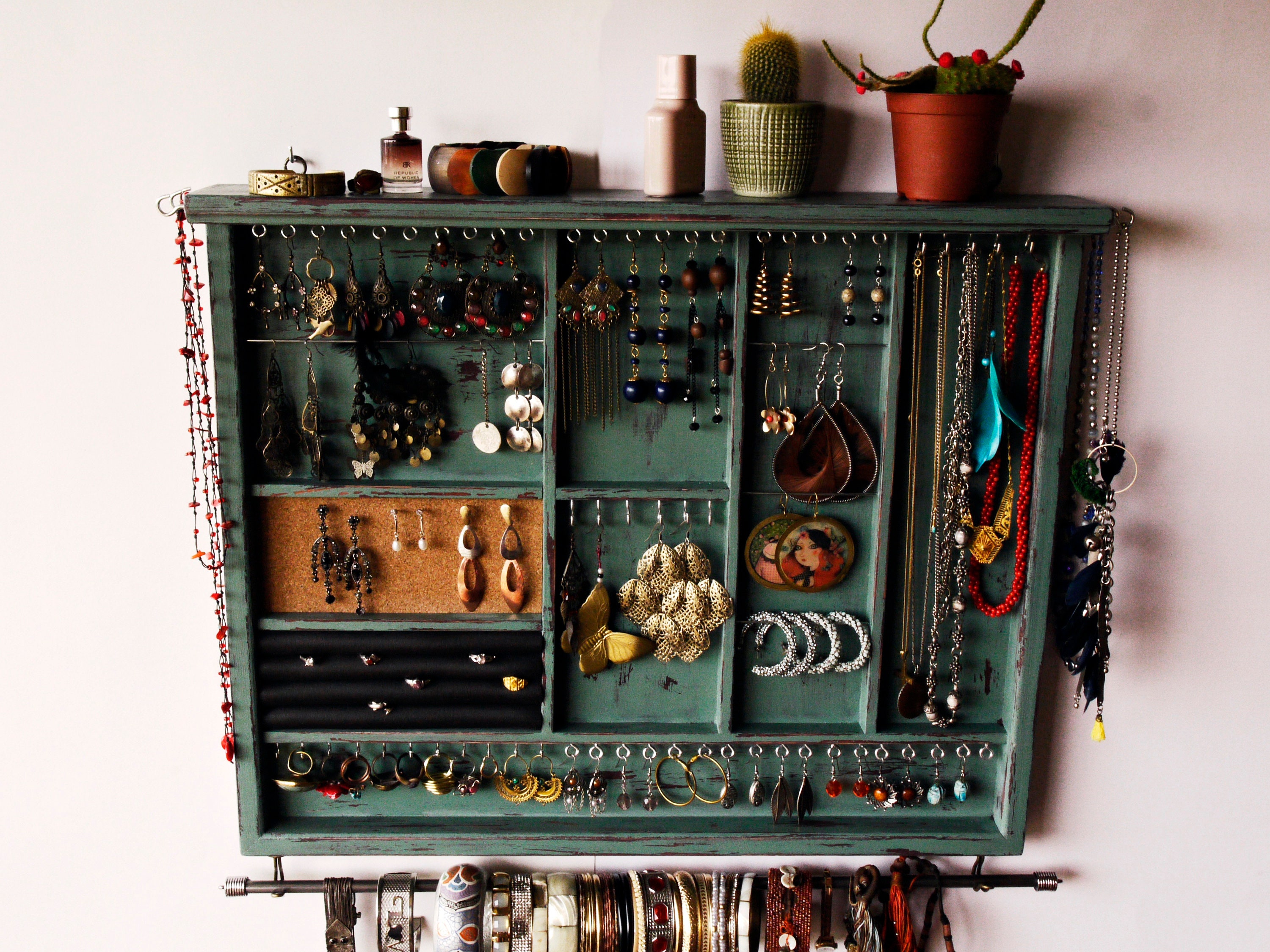 Jewelry Display/ Large Earrings Display/jewelry Storage/wooden | Etsy