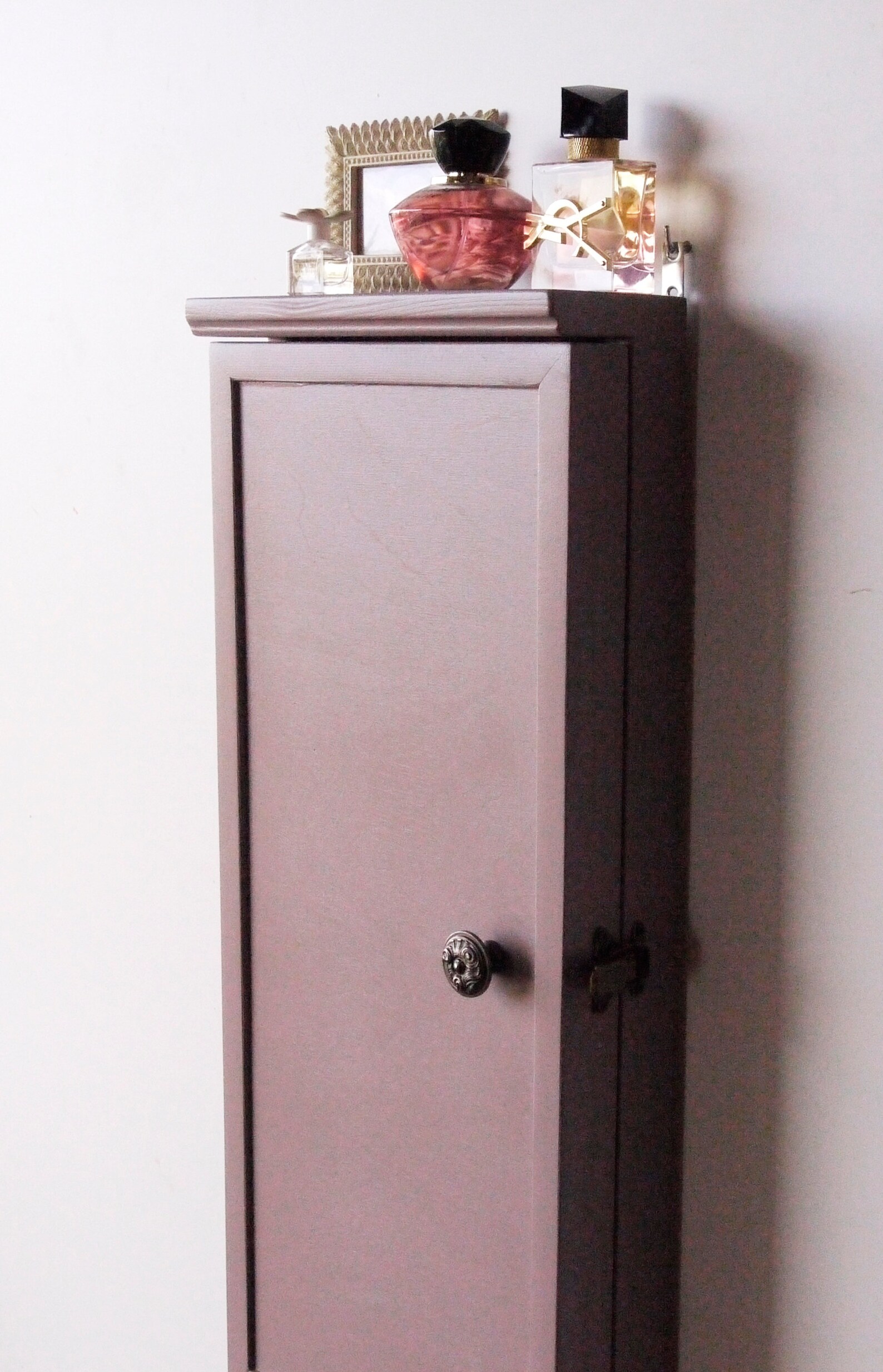 Jewelry Cabinet/ Armoire / Earring Display/ Light MAUVE Jewelry Storage ...