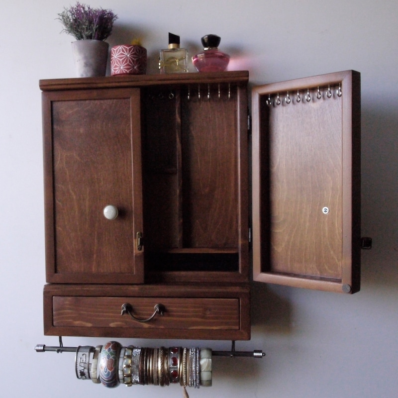 Hanging Jewelry Box With Doors - Etsy UK