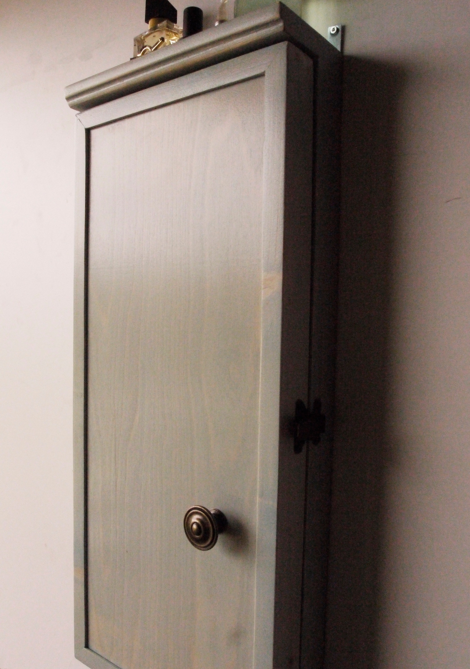 Jewelry Cabinet/ Armoire / Earring Display/ AQUA Stain Jewelry Storage ...