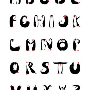 Penguin Alphabet Poster | Digital Download - Etsy