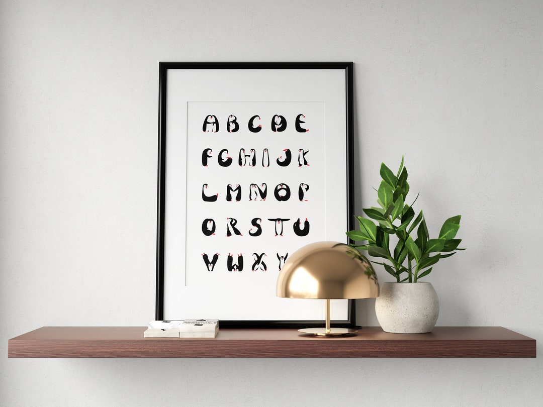 Penguin Alphabet Poster | Digital Download - Etsy