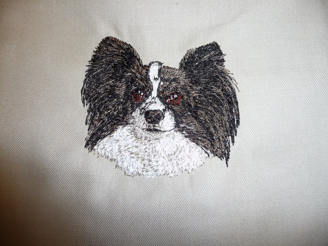 Papillon Papl1 B Embroidered Dog Items Quilting Block, Wall Hanging ...