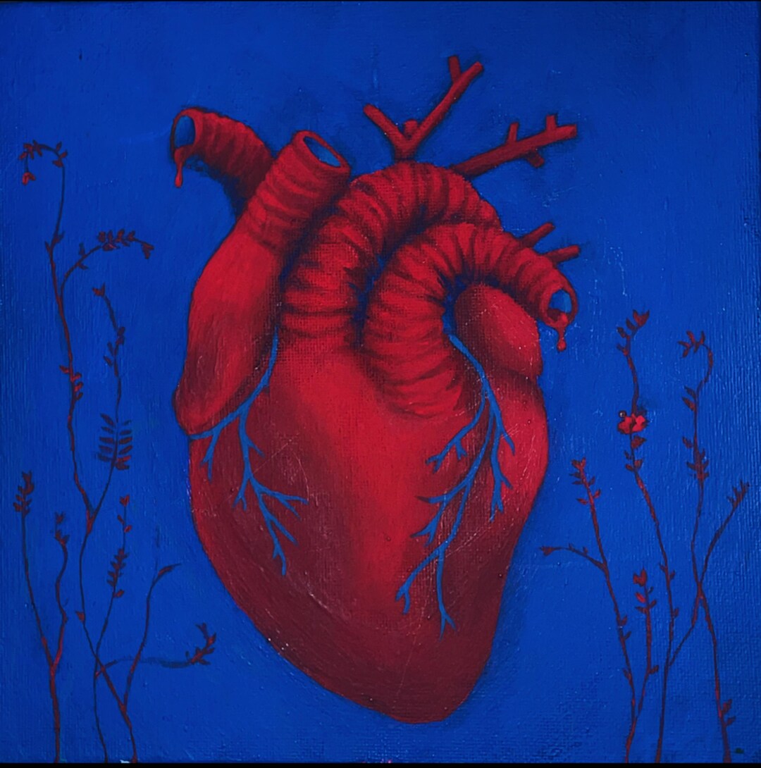 Anatomical Gothic Surrealist "fragile Heart" Canvas Art Print - Etsy