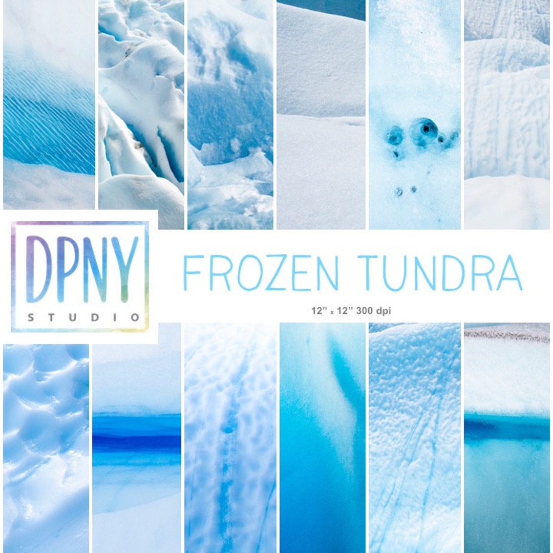 Winter Wonderland Digital Paper Set, Ice Glacier Snow Digital ...