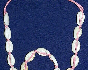 Pink Cowrie Shell Necklace - Etsy